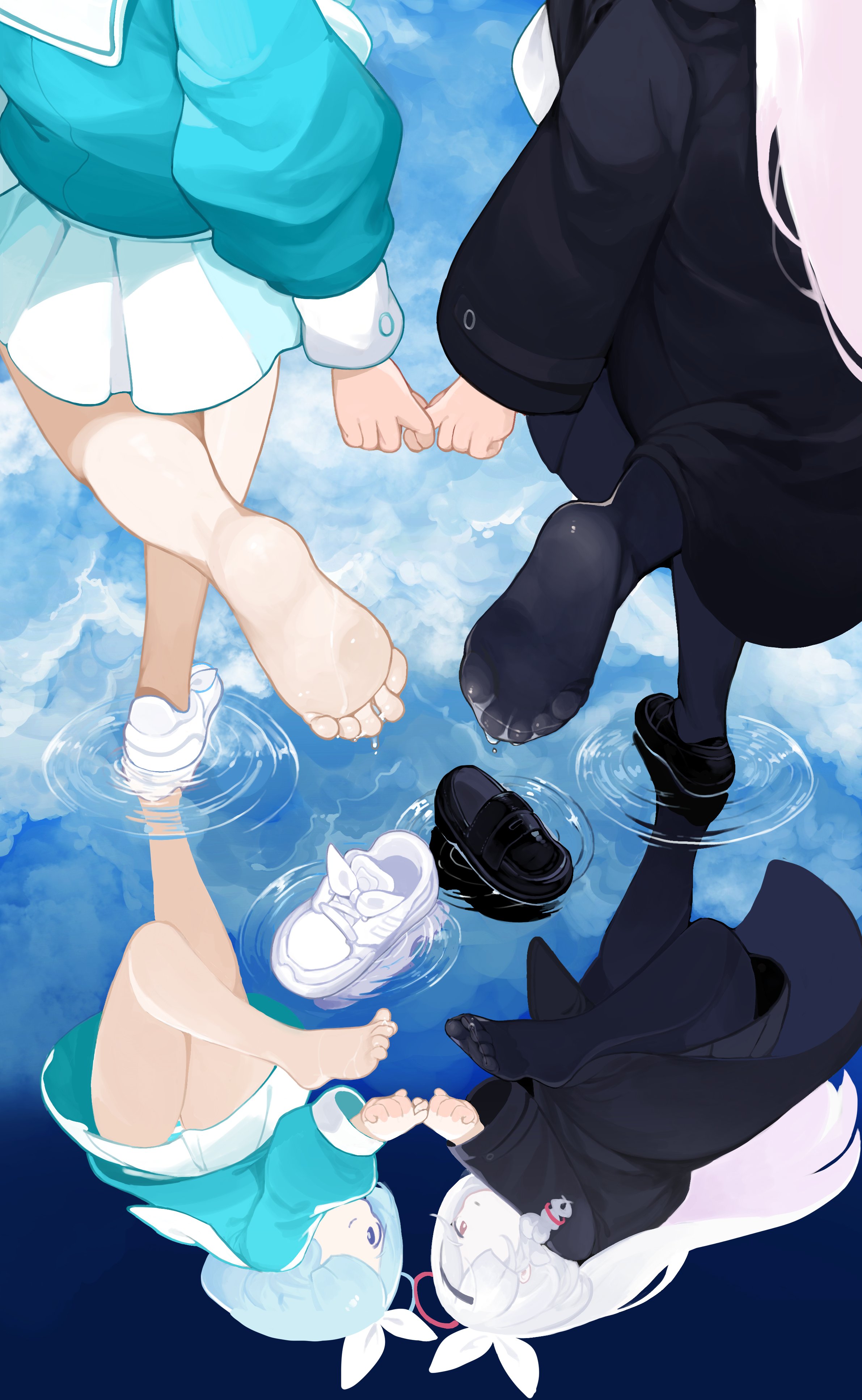 Menthak0 Blue Archive Arona Blue Archive Plana Blue Archive Angel Feet Pantsu Pantyhose